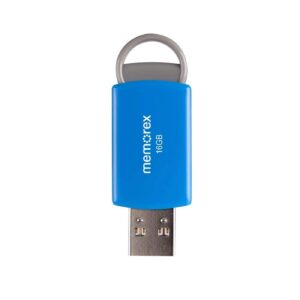 memorex 16gb flash drive usb 2.0 - blue (32020001621)