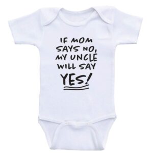 heart co designs uncle baby clothes - uncle will say yes - funny baby outfit (3 month)