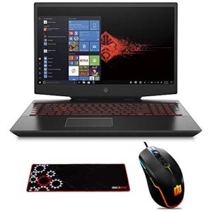 hewlett packard 6qx59ua#aba omen 17 inch gaming laptop intel core i7-9750h nvidia geforce gtx 1660 ti bundle with deco gear wired gaming mouse and gaming mouse pad