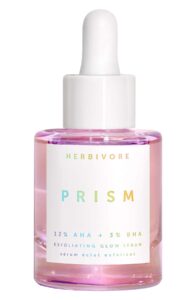 herbivore prism aha + bha exfoliating glow serum – natural, effective resurfacing serum for smooth, glowing skin, plant-based, vegan, cruelty-free, 30ml / 1 oz