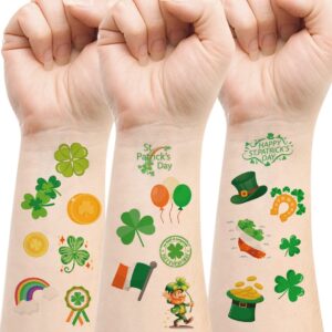 168 pcs st patricks day tattoos stickers shamrock tattoos temporary stickers irish tattoos stickers for st. patricks day parade party favors decorations