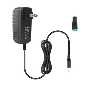 12v 3a power supply adapter, yetaida wall mounted ac 110-240v to dc 12v transformers, switching power supply for 12v led strip lights,12 volt 3 amp power adaptor with 5.5 x 2.5mm us plug