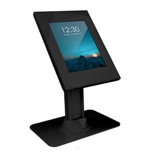 mount-it! anti-theft kiosk stand for ipad, ipad pro, ipad air, samsung tab a | secure ipad 10.2 retail kiosk | locking counter-top tablet stand for 10.2 and 10.5" tablets, black