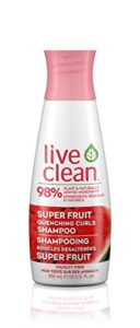 live clean shampoo, super fruit waters quenching curls, 12 oz