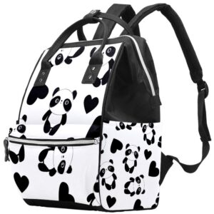 panda bear heart changing bags organizer nappy bags for baby care