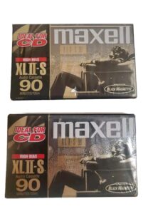 maxell xlii-s 90 minutes high bias cassette tape (2 pack)