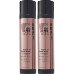 watercolors semi permanent color depositing shampoo. sulfate & paraben free to maintain & enhance hair color 8 fl oz - cocoa (2 count)