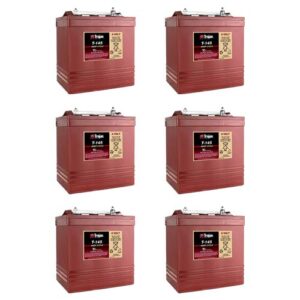 trojan t145 6 volt, 260 ah deep cycle battery - 6 pack