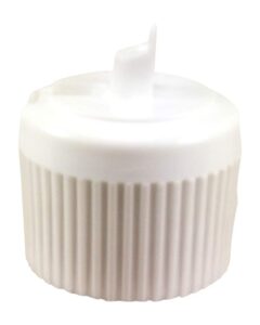 biopharm 28-410 white ribbed side flip top liquid dispensing cap/spout |pack of 24