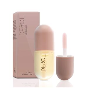 vafee derol lip plumper, natural lip plumper and lip care serum, lip enhancer for fuller, lip mask, beautiful fuller, hydrating & reduce fine lines 5.5ml (day)