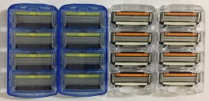 16 count razors (8 count 6-blade 8 count 4-blade)