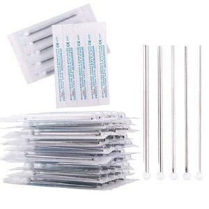 tc 100pcs tattoo piercing needle with body ear navel nipple for piercing supplies (10g)