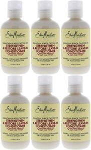 shea moisture jamaican black castor oil strengthen & restore leave-in conditioner, 3.2 ounce (pack of 6)