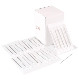 chrontier 50pcs body piercing needles 16g 1.2mm gauge sterilized surgical steel for ear nose lip navel belly tongue nipple eyebrow labret piercing tool supply