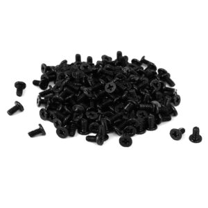 new lon0167 cm2x4mm black featured zinc plated phillips reliable efficacy laptop computer pc repair screw 200pcs(id:e7f 57 7c 38f)