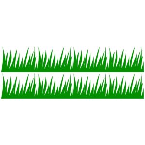 vwaq grass border wall decal - kids room nursery decor vinyl stickers - gbwd (6" h x 68" w, green)