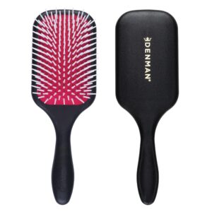 denman power paddle hair brush for fast and comfortable detangling, blow drying and styling - combination of d3 styling pins & paddle brush - for women and men (red & black), d38