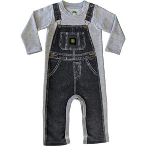 john deere baby boys' j2r137hf9a, light grey, 6-9 months