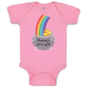 cute rascals baby bodysuit mommy's pot gold mom mothers day boy & girl baby clothes funny cotton soft pink design only 6 months