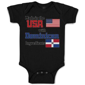 baby bodysuit made in the us with dominican ingredients boy & girl baby clothes funny cotton black design only 24 months