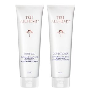 tru alchemy shampoo & conditioner - best shampoo and conditioner for dry damaged hair - speed up hair growth and boost volume, 9 fl oz.