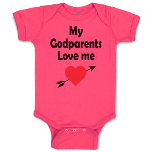 cute rascals baby bodysuit my godparents love me a boy & girl baby clothes funny cotton hot pink design only 6 months