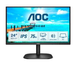 aoc 24b2xh - 24 zoll fhd monitor (1920x1080, 75 hz, vga, hdmi) schwarz