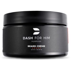 dash for him beard crème (cream) nourishment to soften & moisterize for all beard lengths 4 oz