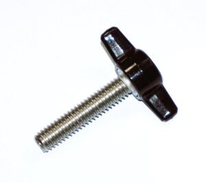 1/4"-20 x 1 black thumb screw stainless steel tee wing thumb screws 1" stud coarse threads plastic knob thumbscrew - (8)