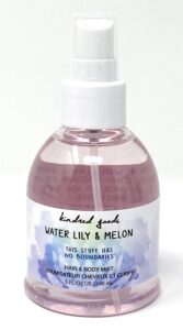 kindred goods water lily & melon hair & body mist spray 5 fl oz