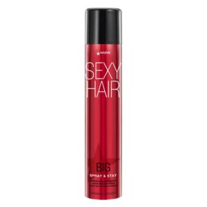 sexyhair big spray & stay intense hold hairspray, 9 oz | extreme hold and shine | up to 72 hour humidity resistance | all hair types