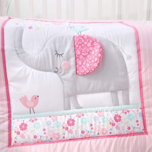 baby spark belle the elephant 3pc soft cotton crib bedding set