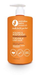 australian native botanicals natural conditioner for vegan sulfate free conditioner for men & womenfine, limp & oily hair, 17 fl oz