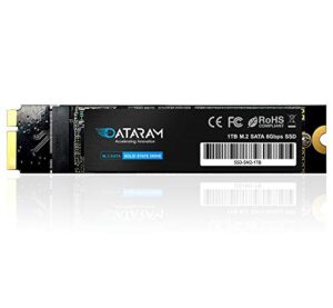 dataram ssd for 2012 apple macbook air emc 2558 & emc 2559, sata-iii m.2 2280 internal ssd (1tb)