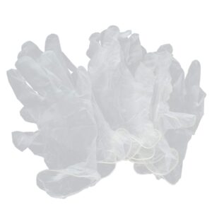 lurrose 1 box rubber gloves transparent handwear mitten tattoo gloves for home nail beauty food kitchen cooking cleaning