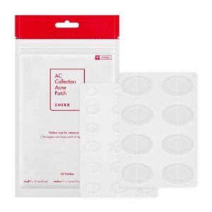 cosrx ac collection acne patch, 26 patches with centella asiatica extract, blemishes and zits cover, spot stickers for face and body