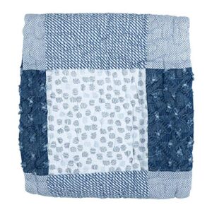 stephan baby heirloom-quality pieced crib quilt, denim dot