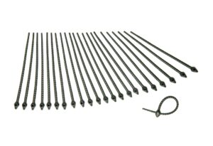 simplifi it black silicone rubber twist ties (24 pc.) - si-srt24b