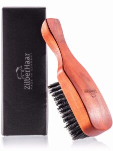 zilberhaar major – men's hair and beard brush – soft boar bristles – massages and exfoliates skin and scalp – ideal men's grooming accessory – made in germany