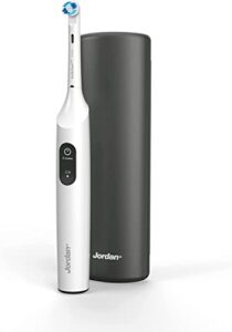 jordan* ® | clean smile electric toothbrush for adults | rechargeable toothbrush electric with quick charge, long-lasting battery, pressure sensor, 2 speed modes | includes travel case | black color