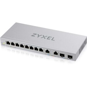 zyxel multi-gig 12-port web managed switch with 2-port 2.5g/2-port 10g sfp+ desktop/wallmount, 5-years warranty [xgs1210-12]