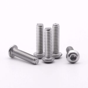 roycemart 1/4-20 x 1-1/2" (25 pack) hex socket button head cap screws bolts, allen socket drive, 304 stainless steel 18-8, bright finish, full machine unc threads