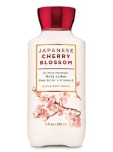 bath and body japanese cherry blossom 24 hour moisture super smooth body lotion with shea butter, coconut oil and vitamin e 8 fl oz / 236 ml