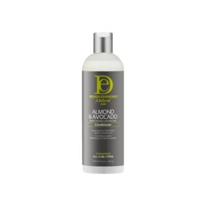 design essentials natural almond & avocado moisturizing & detangling conditioner, 12 ounce