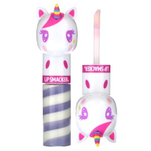 lip smacker lippy pals swirls unicorn, flavored moisturizing & smoothing soft shine lip balm, hydrating & protecting fun tasty glossy finish, cruelty-free & vegan - unicorn frosting