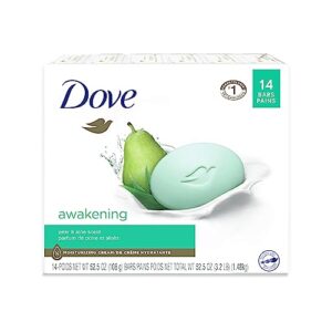 dove go fresh beauty bar more moisturizing than ordinary bar soap rejuvenate pear and aloe vera scent 3.75 oz 14 bars