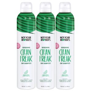 not your mother's clean freak refreshing dry shampoo (3-pack) - 7 oz - waterless shampoo instantly refreshes hair between washes - fresh citrus scent