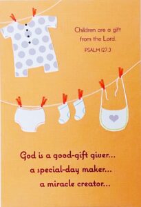 greeting card children are a gift from the lord - congratulations on your new blessing baby birth pregnancy shower gender reveal religious