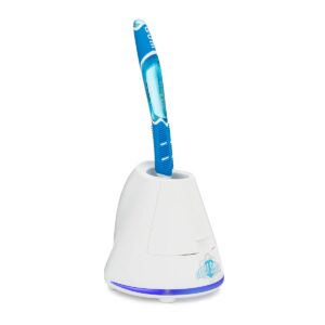 tao clean germ shield uv toothbrush sanitizer – universal cleaning station that accommodates all manual and electric toothbrushes, travel friendly, kills 99.9% of germs