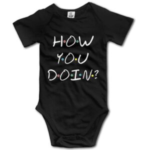 lycheer how you doin? - baby onesie birth announcement bodysuit newborn rompers unisex black